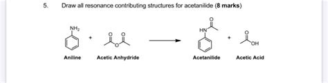 Solved 5 Draw All Resonance Contributing Structures For