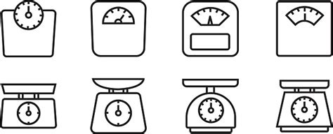 배율 및 두께 아이콘은 선 스타일을 설정합니다 간단한 글리프 주방 도구입니다 균형 무게 기호 그림 질량 측정 벡터는 투명한 배경에 분리되어 있습니다 과체중은 사업 개념을