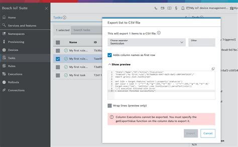 List Tasks Bosch Iot Device Management Will Be Discontinued By Mid 2024