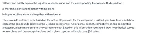 1 Draw And Briefly Explain The Log Dose Response