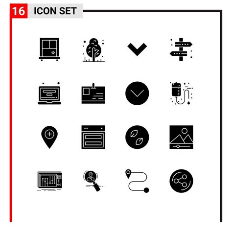 Stock Vector Icon Pack Of 16 Line Signs And Symbols For Card Laptop Location Gadget Way Editable