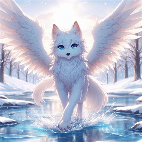 Anime Chibi Wolf With Wings