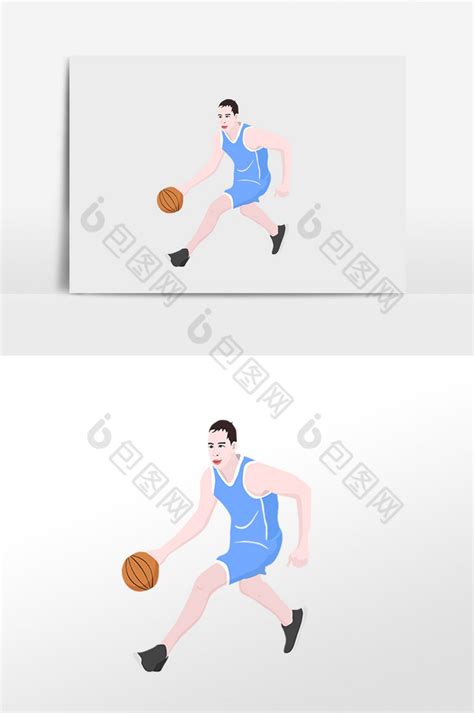 打篮球的少年插画图片 包图网