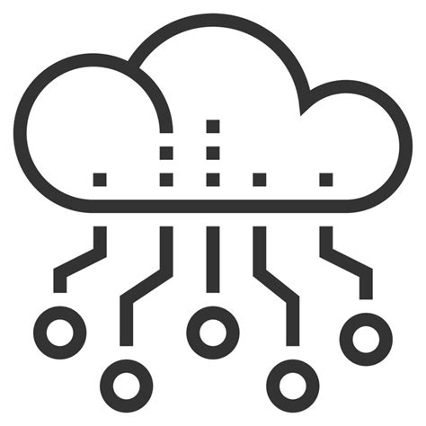 Cloud Technology Line Icon Vector 6820445 Vector Art At Vecteezy