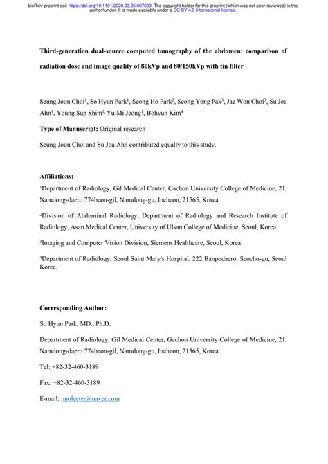 Pdf Third Generation Dual Source Computed Tomography Of The Abdomen
