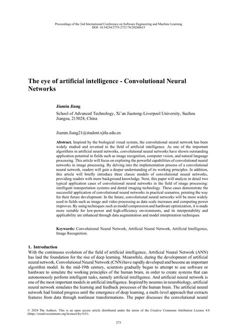 (PDF) The eye of artificial intelligence - Convolutional Neural Networks