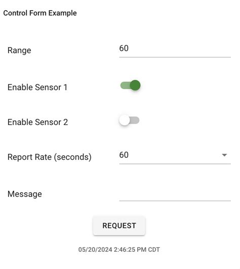 panel form control exosite documentation