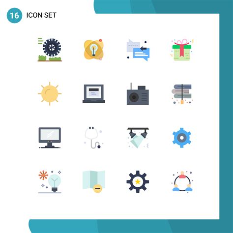 Stock Vector Icon Pack Of 16 Line Signs And Symbols For Weather Nature