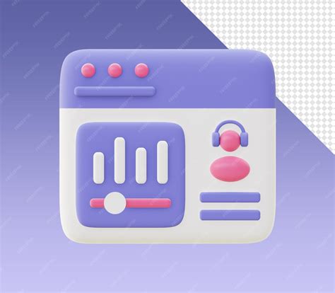 Ui Ux 웹 모바일 앱 소셜 미디어 디자인을 위한 음악 스트리밍 아이콘을 듣고 있는 3d 카툰 렌더링 프리미엄 Psd 파일