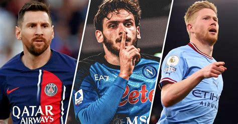 კვარა მესი დე ბრუინე ხვიჩა კვარაცხელია ევროპის Top 5 ჩემპიონატის სიმბოლურ გუნდში მოხვდა