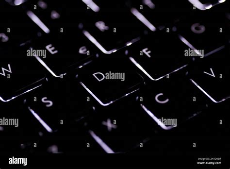 Backlit Keyboard Detail Stock Photo Alamy