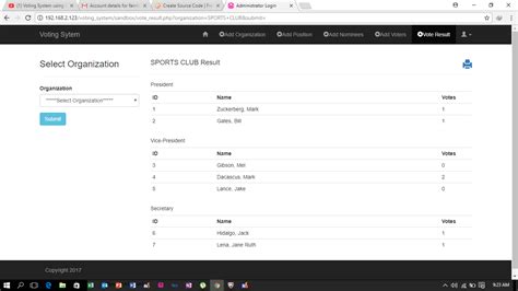 Voting System Using Php With Source Code Sourcecodester