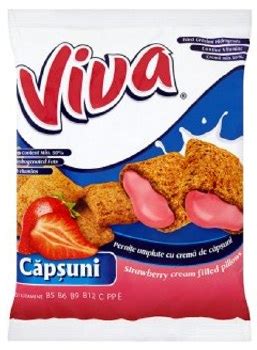 Viva Strawberry Creme Filled Crunchy Pillows 200g Pv Euro Market
