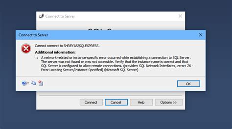 Sql Server Connect To Server Sql Service Was Not Found Under Services