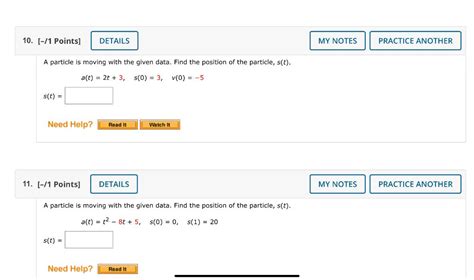 Solved Points DETAILS MY NOTES PRACTICE ANOTHER A Chegg