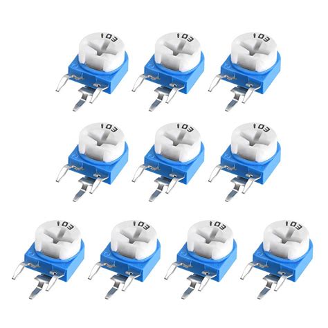 Resistor Trimmer Toolkitworld 10k Ohm 103 Blue Variable Resistor Trimmer Potentiometer 100pcs