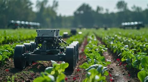 Premium Photo Shot Of Autonomous Mobile Robotic Platforms Specialized For Precision Weeding