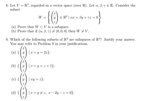 Solved Let V R Regarded As A Vector Space Over R Chegg