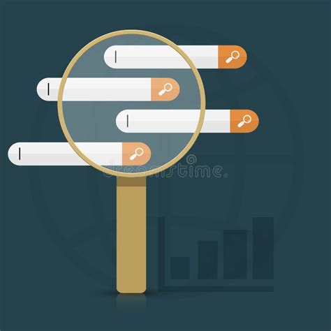 Vector Infographics Analysis Of Search Queries Stock Vector