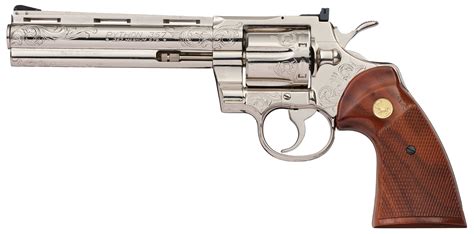 Factory Engraved Colt Python Revolver With Factory Letter Rock Island