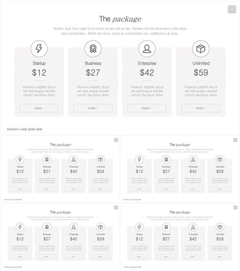 행렬형 템플릿 Ppt And 피피티 템플릿 회색 Poipl