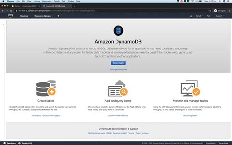 how to create a dynamodb table in aws