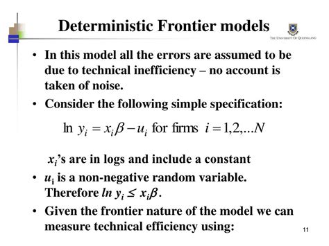 Ppt Efficiency And Productivity Measurement Stochastic Frontier