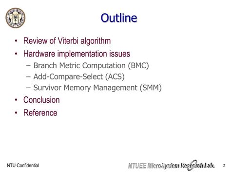 Ppt Hardware Implementation Issues On Viterbi Decoder Powerpoint