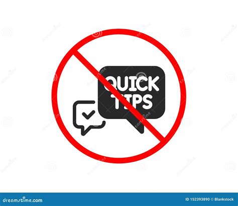 Quick Tips Icon Helpful Tricks Speech Bubble Sign Vector Stock Vector