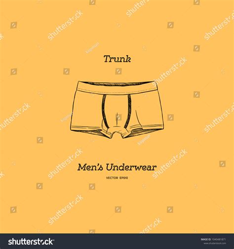 Vector Illustration Mens Underwear Trunks Hand Stock Vector Royalty Free Shutterstock
