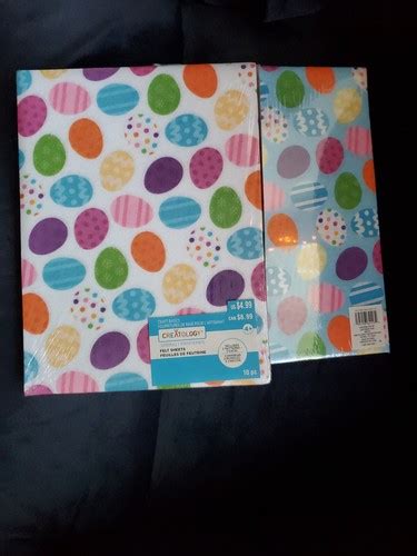 2 Packs Creatology Easter Printed Felt 9x12”10pc Felt Sheets 20