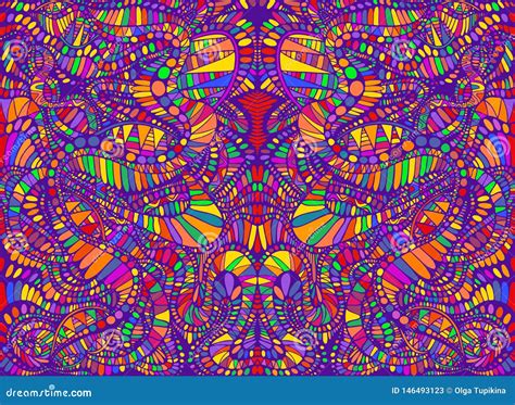 Vibrant Psychedelic Creative Colorful Symmetrical Kaleidoscope