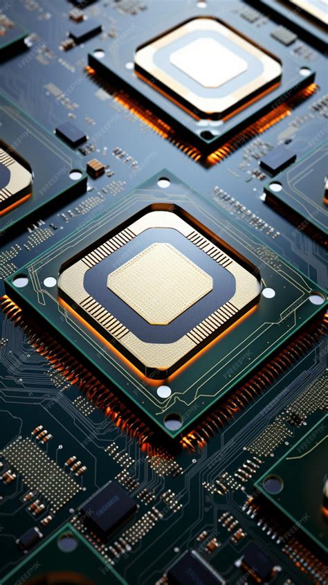 Premium Ai Image Cpu Assembly Array Of Central Processor Units On