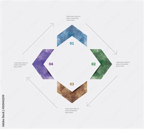 Infographics Design With Polygon Simple Arrow Chart Graph Diagram