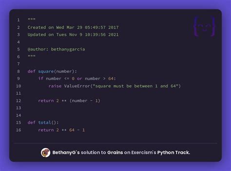 bethanyg s solution for grains in python on exercism