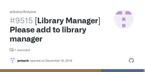 [library manager] please add to library manager · issue 9515 · arduino