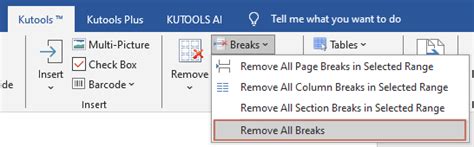 Quickly Remove All Breaks In Word With One Click
