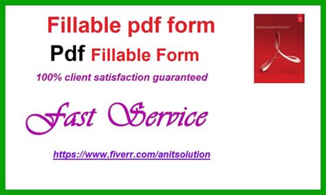 Create Interactive Fillable Pdf Form In Adobe Acrobat By Anitsolution Fiverr