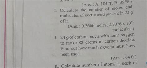 ans a 104∘f b 86∘f i calculate the number of moles and molecule