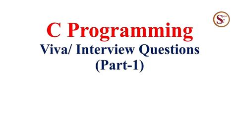 C Programming Viva Or Interview Questions Part Srinu Sir CSE YouTube
