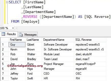 Sql Reverse Function