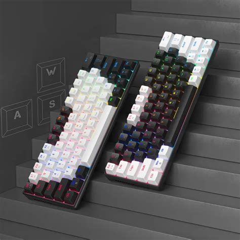Anti Ghosting Keyboard 63 64 Keys Red Switch Custom Keycap Mini Usb Wired Gaming Fashion Rgb