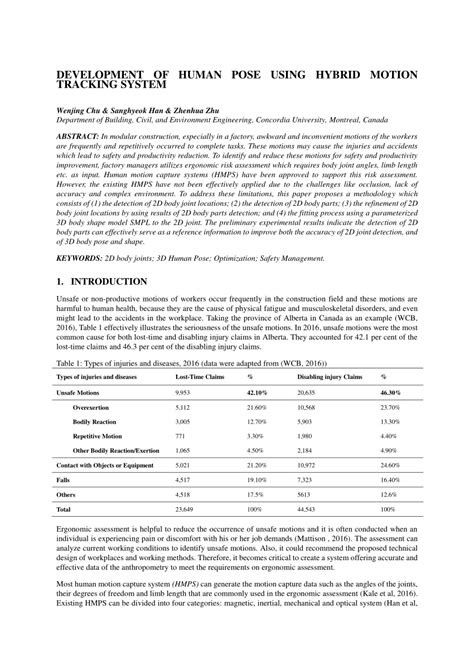 PDF DEVELOPMENT OF HUMAN POSE USING HYBRID MOTION TRACKING SYSTEM