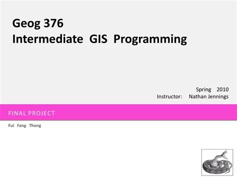 ppt gis programming hydrological site selection powerpoint
