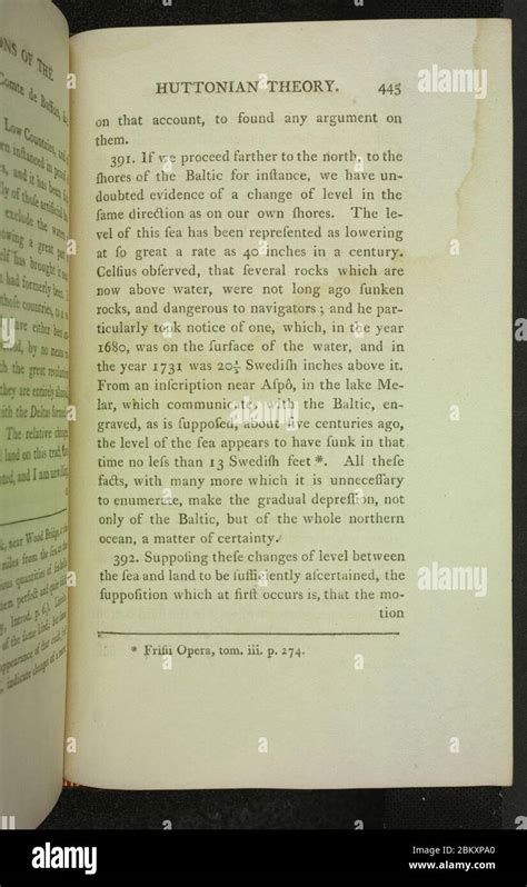 Illustrations Of The Huttonian Theory Of The Earth Page 445 Stock