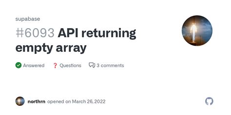 Api Returning Empty Array · Supabase · Discussion 6093 · Github