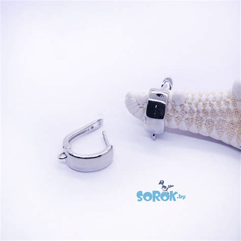 ШВЕНЗА полукруг английский замок родий 14x6 мм купить в Минске цена