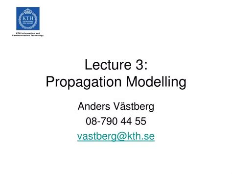 Ppt Lecture 3 Propagation Modelling Powerpoint Presentation Free