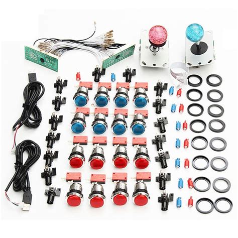 Diy Arcade Kit 2x Spelers Usb Encoder Joystick Pc Grandado
