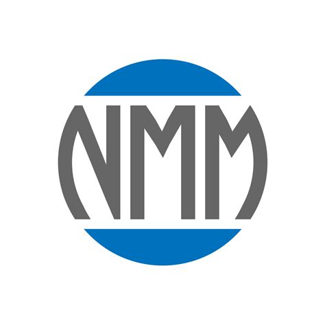 Nmm Letter Logo Design On White Background Nmm Creative Initials Circle Logo Concept Nmm